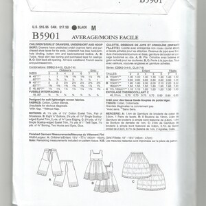 5901 Butterick Sewing Pattern UNCUT Girls Drawers Underskirt Hoop Skirt ...