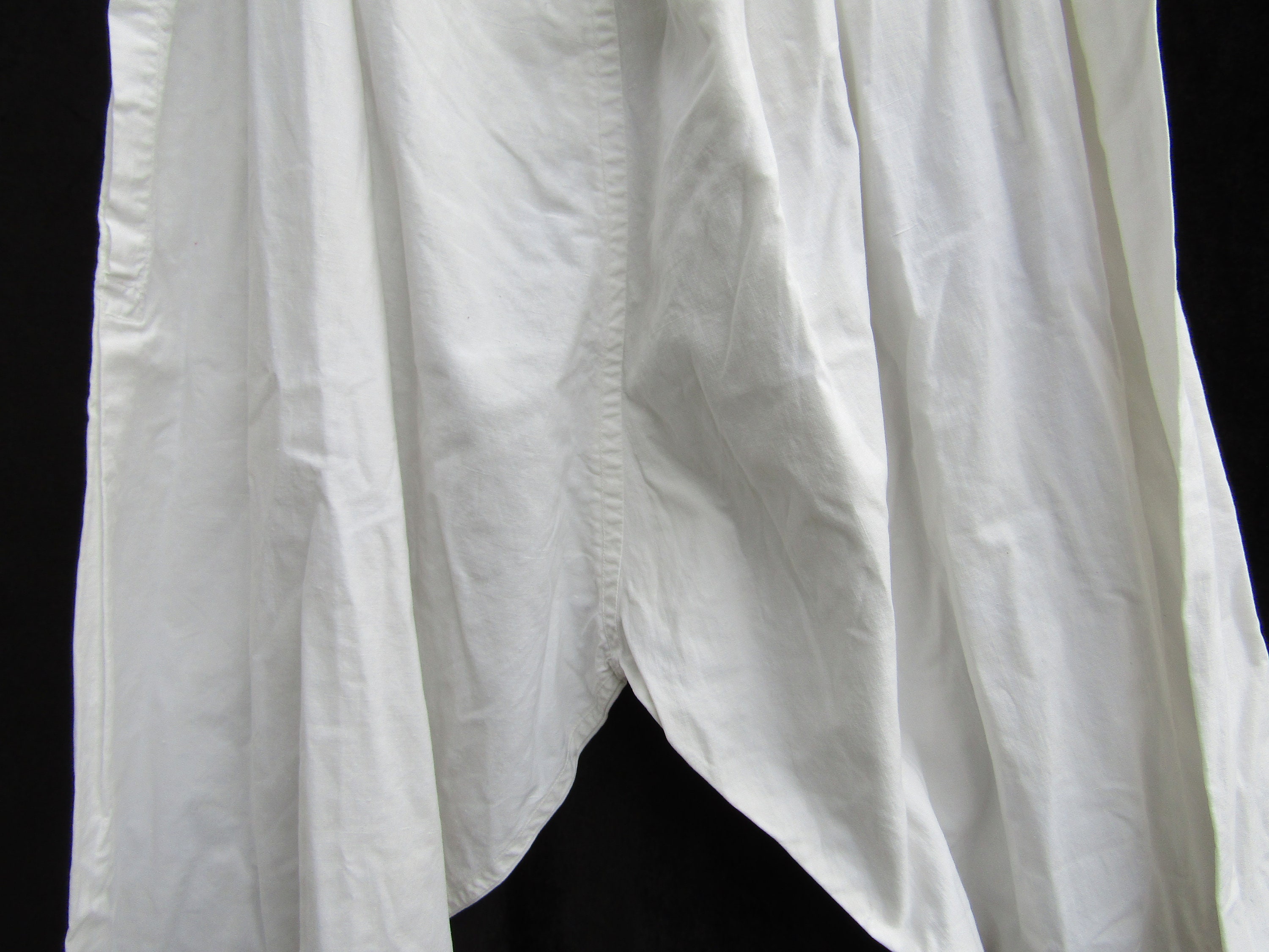 Open Crotch Bloomers White Split Leg Drawers Pantaloons Renaissance ...