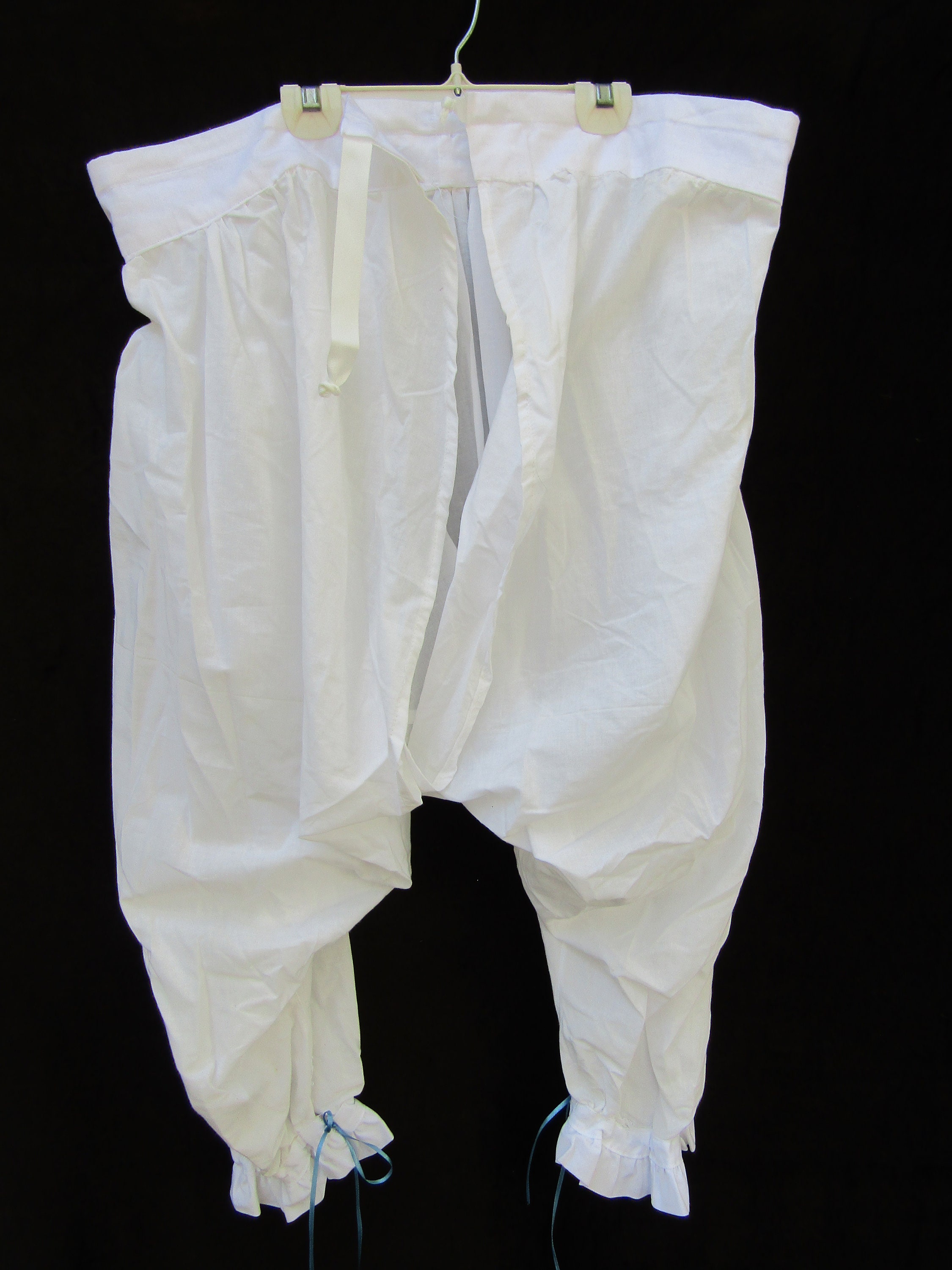 Split Leg Bloomers Open Crotch Drawers Drawstring Waist Womens ...