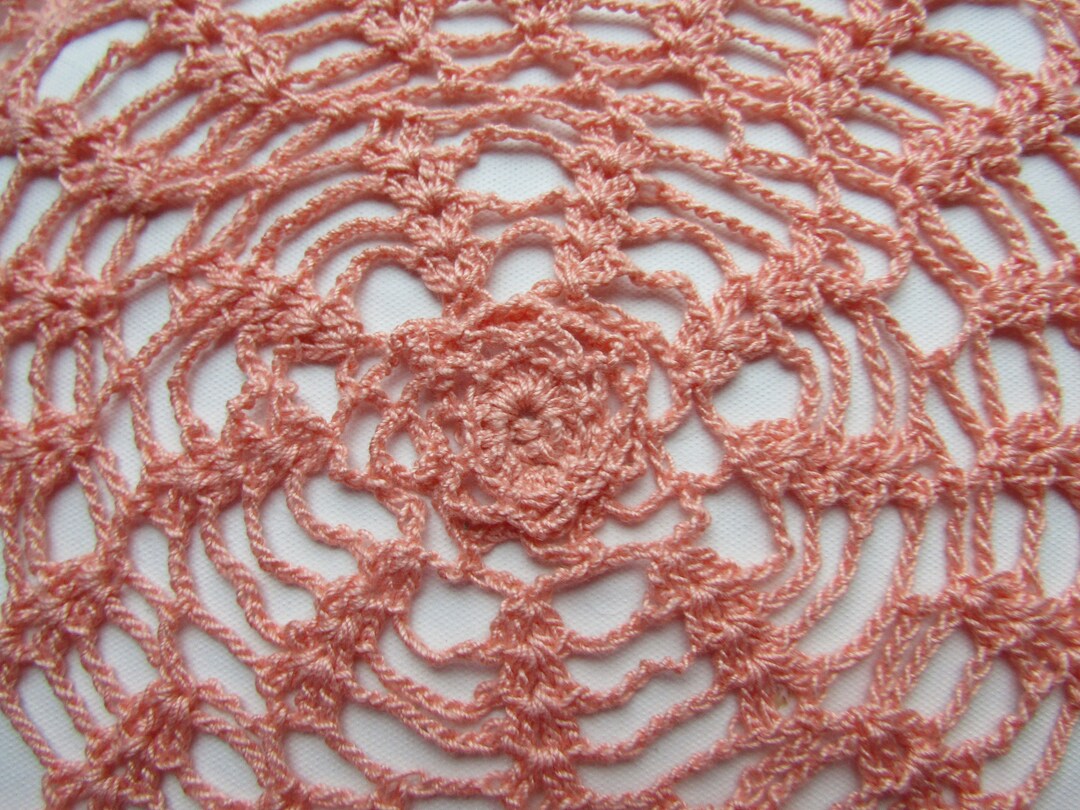Crochet Hair Net Peach Color Thread Victorian Civil War Renaissance ...