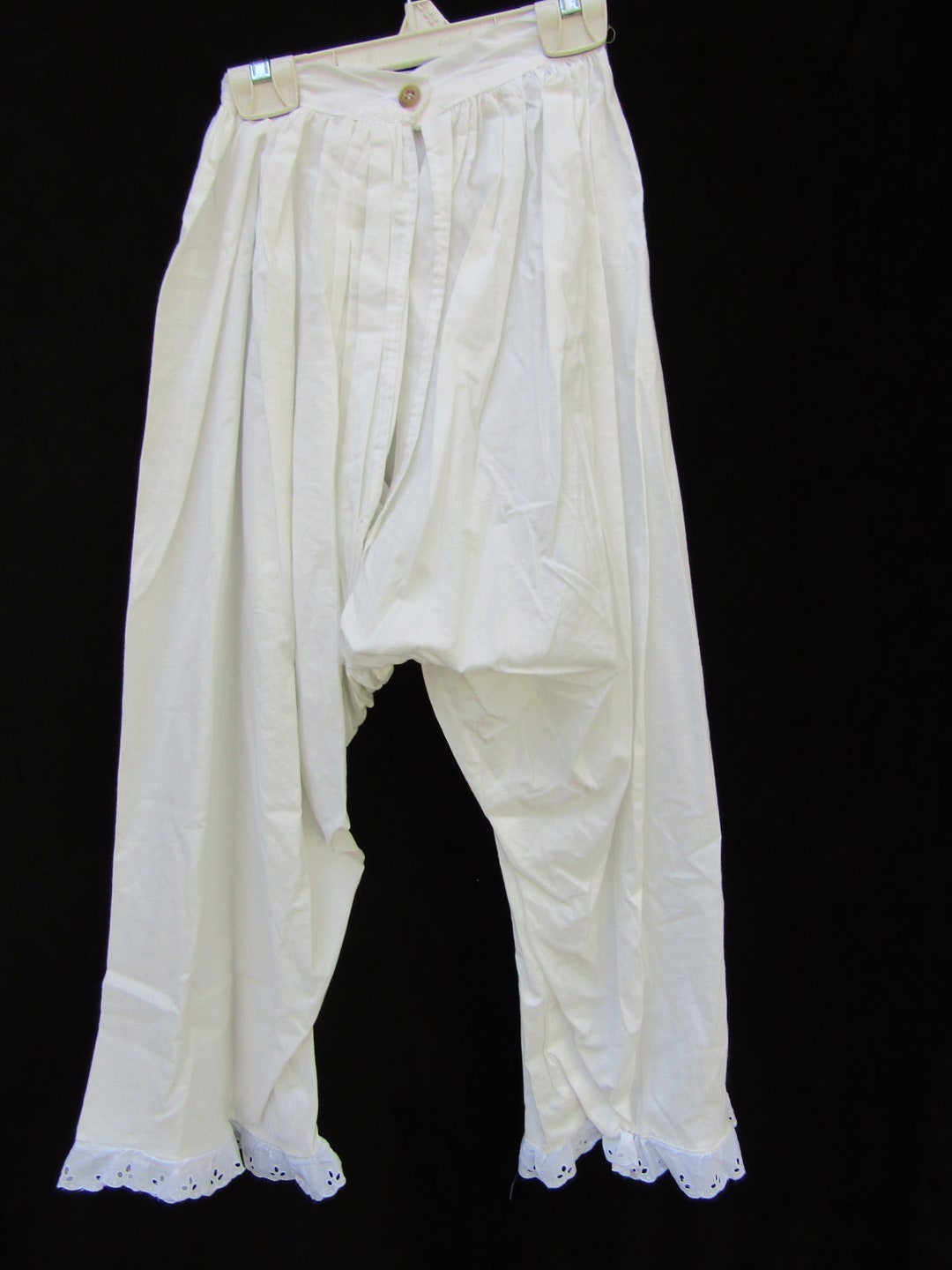 Open Crotch Bloomers Split Leg Drawers Girls 20" Waist Pantaloons ...