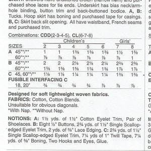 5901 Butterick Sewing Pattern UNCUT Girls Drawers Underskirt Hoop Skirt ...