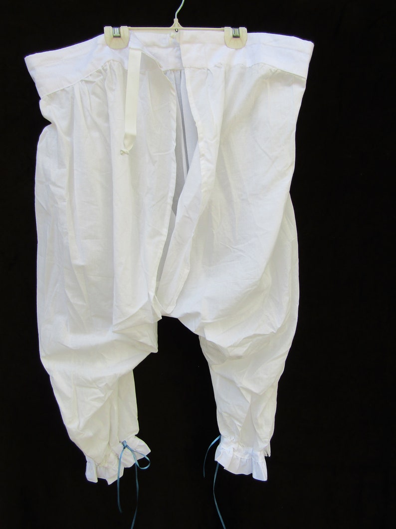 Split Leg Bloomers Open Crotch Drawers Drawstring Waist Womens ...