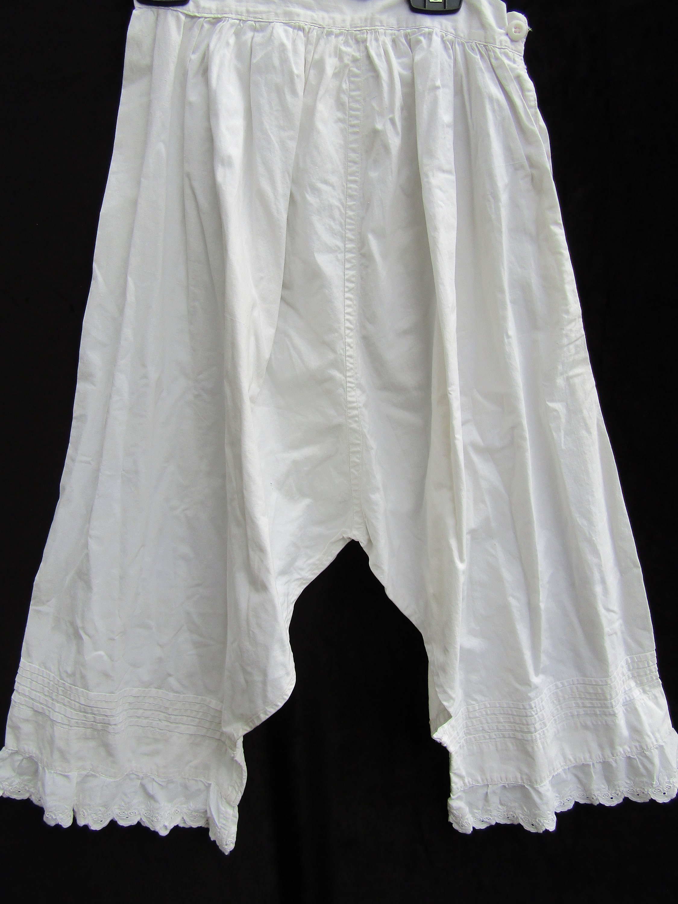 Open Crotch Bloomers White Split Leg Drawers Pantaloons Renaissance ...