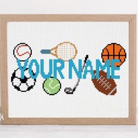 Cross Stitch Pattern: Collection of Sports Characters, PDF INSTANT ...