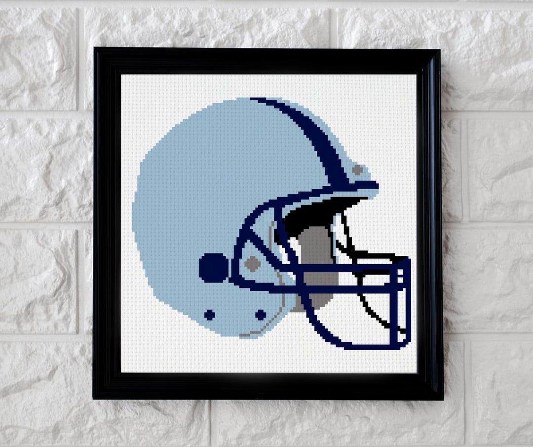 American Football Gridiron Helmet Cross Stitch Pattern - Custom Team ...