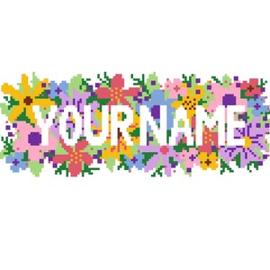 Custom Cross Stitch Pattern With Your Name or Any Word You Choose ...