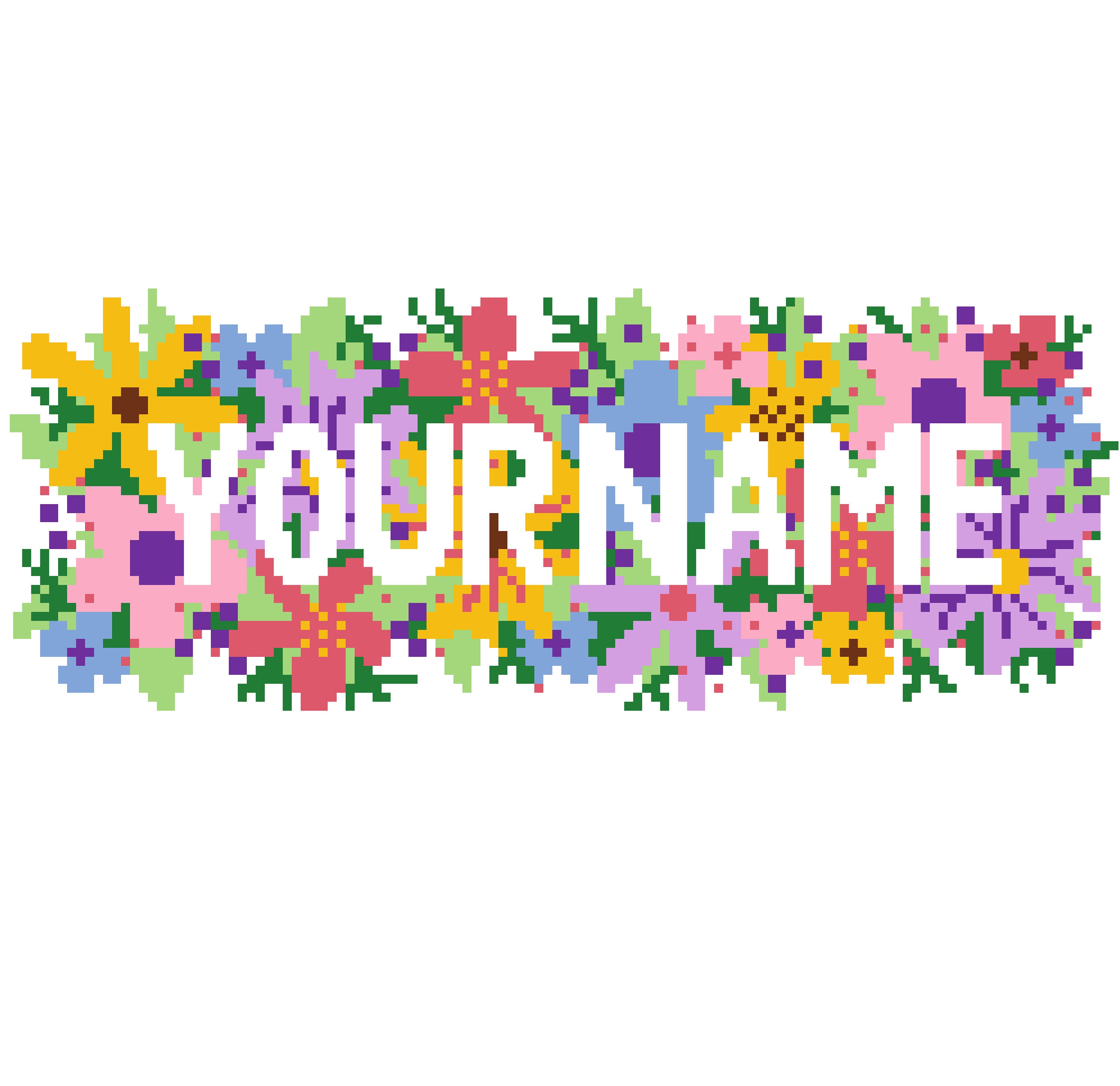 Custom Cross Stitch Pattern With Your Name or Any Word You Choose ...