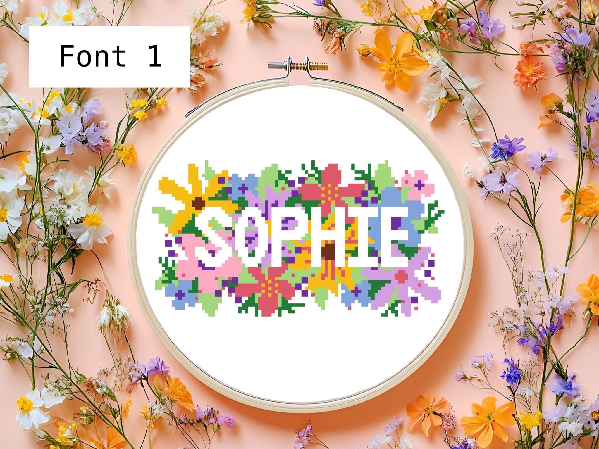 Custom Cross Stitch Pattern With Your Name or Any Word You Choose ...