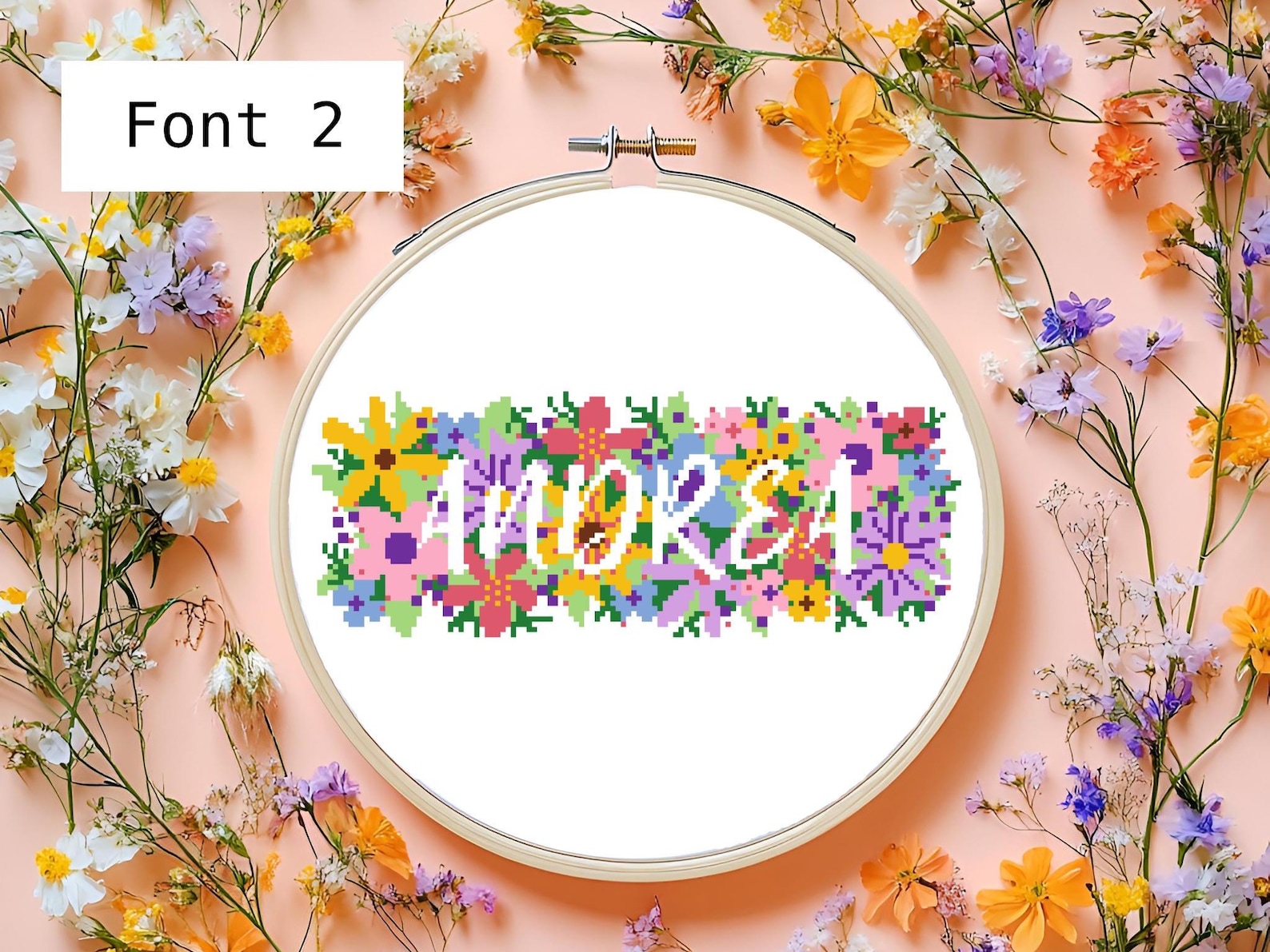 Custom Cross Stitch Pattern With Your Name or Any Word You Choose ...