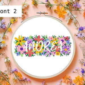 Custom Cross Stitch Pattern With Your Name or Any Word You Choose ...