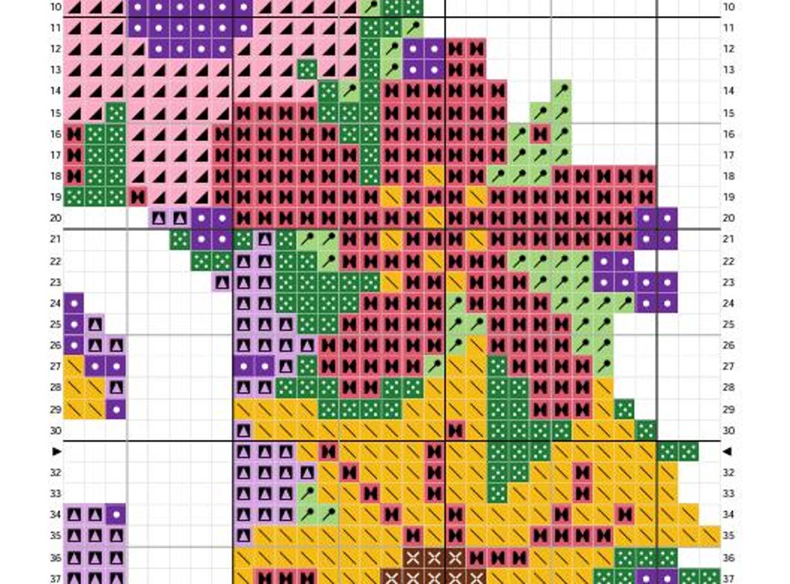 Floral Alphabet Cross Stitch Pattern - A-Z, Initials, Name, Baby, All ...