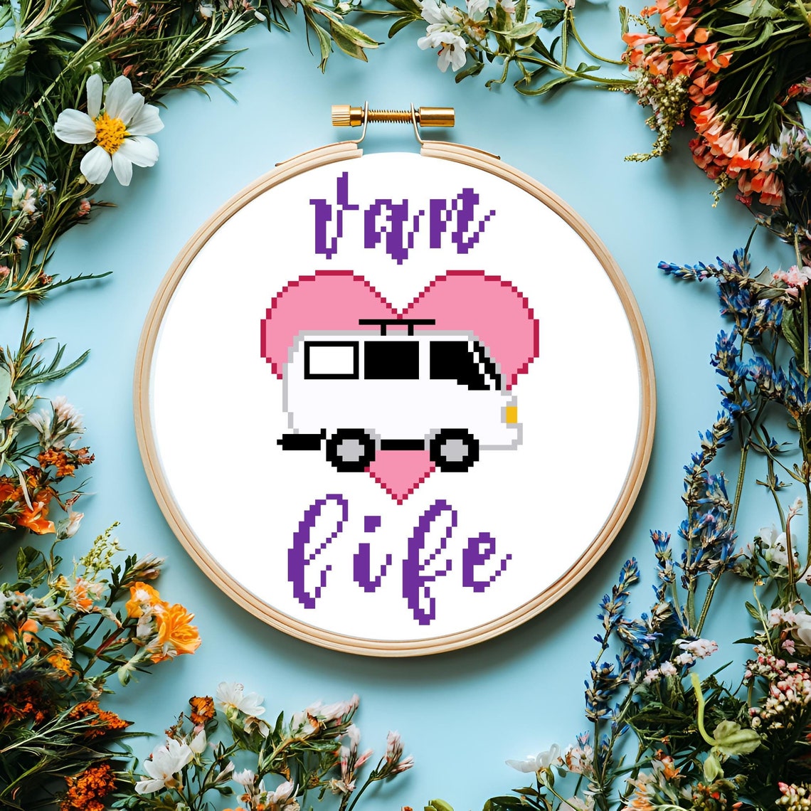 Van Life and Van Before Man Cross Stitch Pattern - Etsy