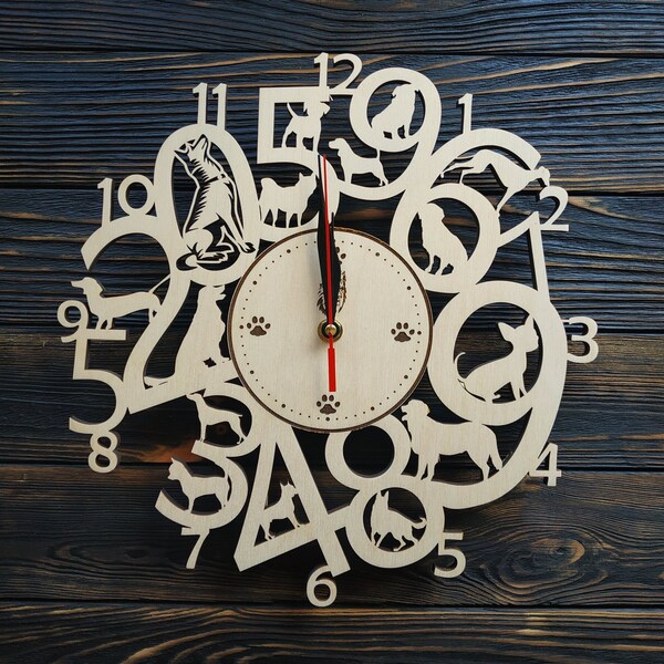 Dog Clock - Etsy