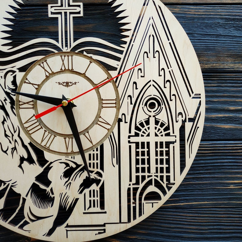 Jesus Christ Battery Operated Wood Clock Religious Wall Home Decor ...