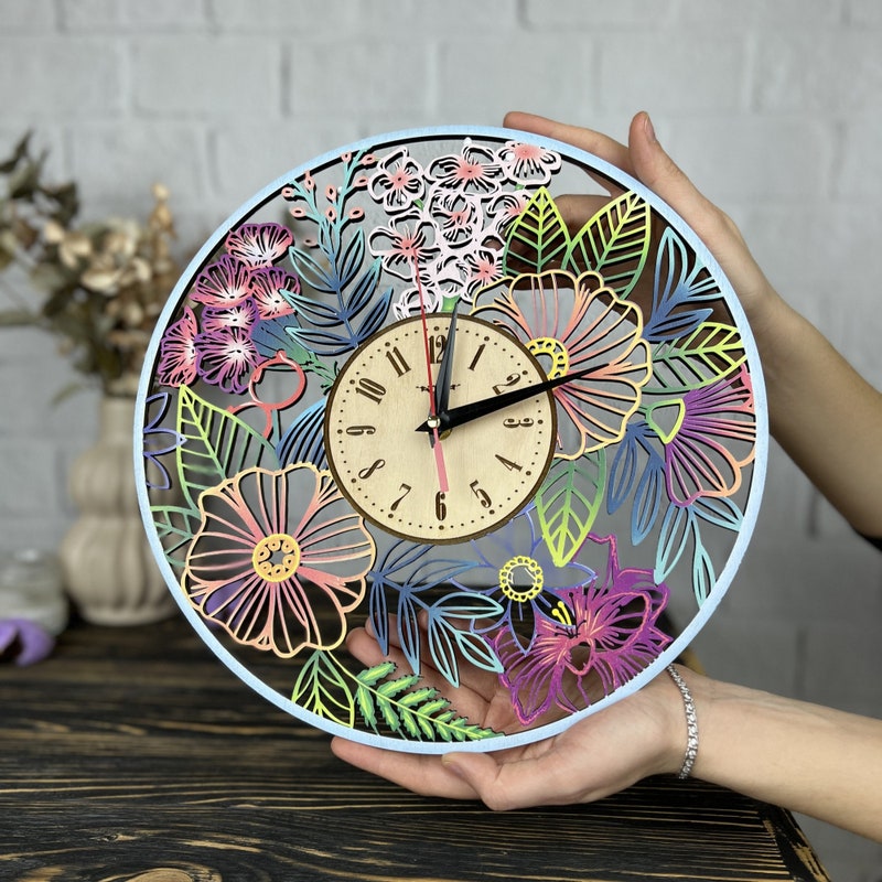 Rainbow Wall Clock - Etsy