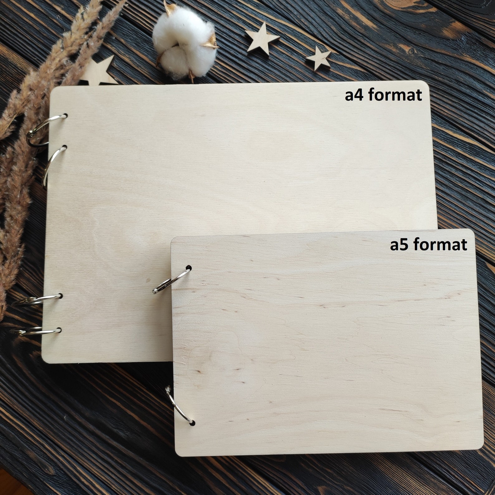 Eucalyptus Wedding Guest Book Boho Wood Memory Book Custom Photo Book ...