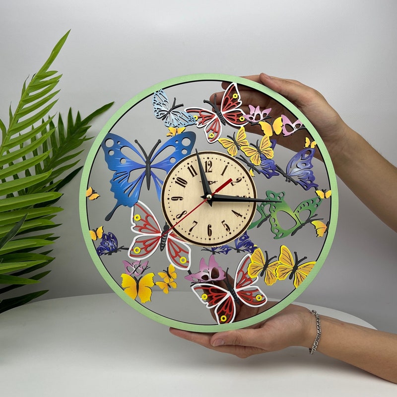 Butterfly Clock - Etsy