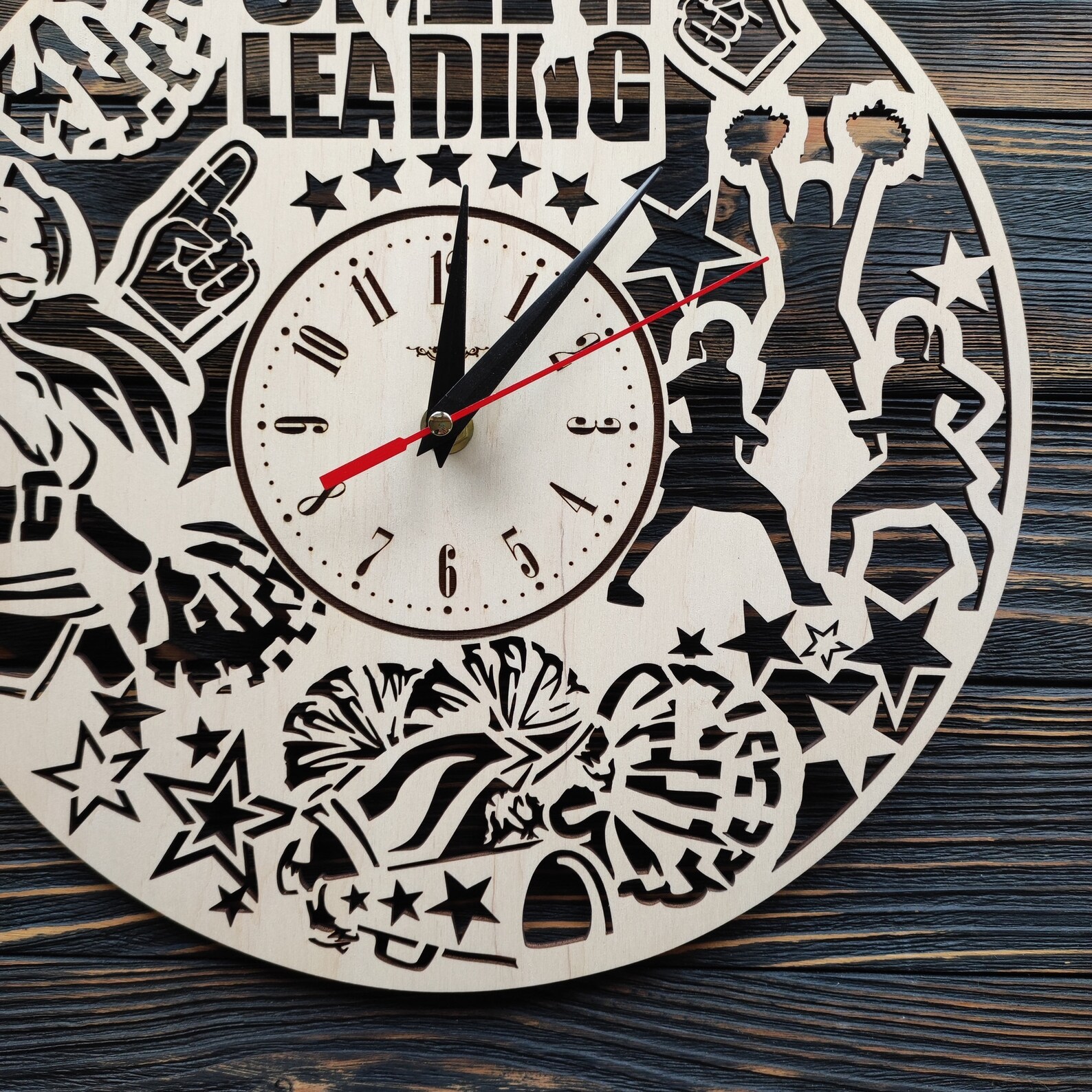 Best Cheerleading Personalized Gift Birthday Christmas Large Wall Clock ...