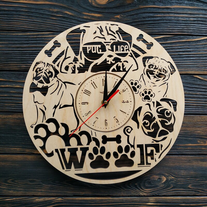 Pug Clock - Etsy