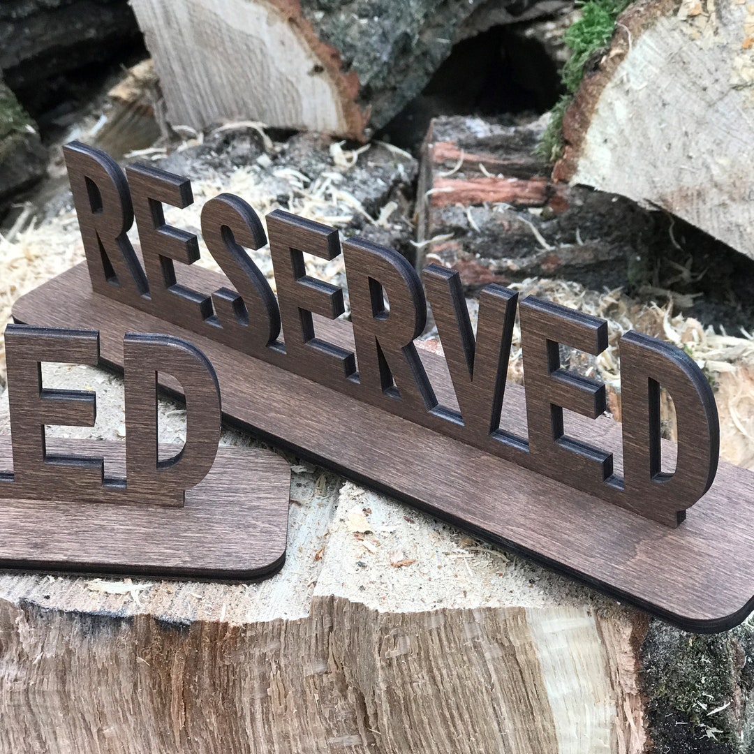 Restaurant Reserved Table Sign Wedding Reserved Sign Cafe Card Holders ...