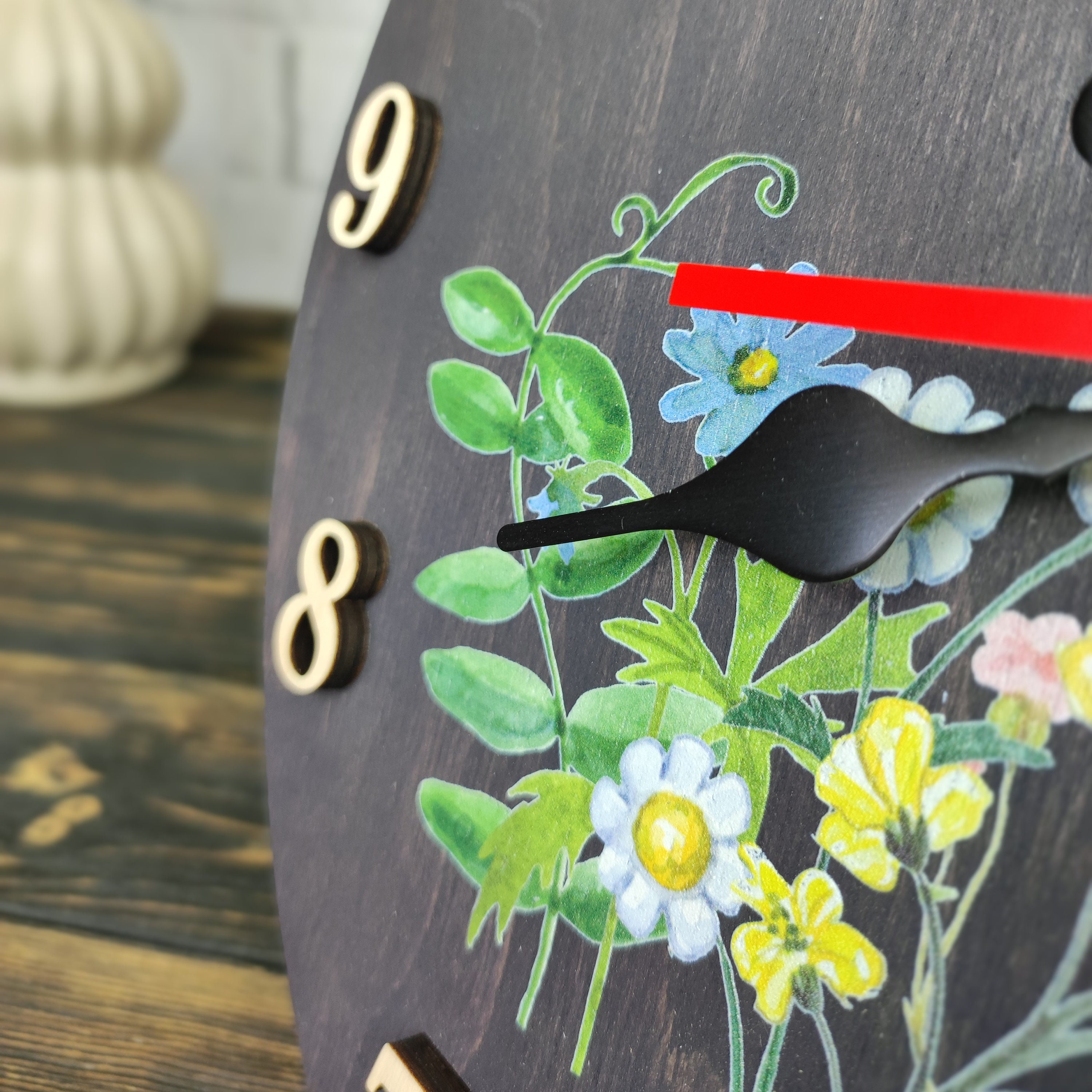 Large Personalized Wall Clock Family Name Wood Decor Unique - Etsy