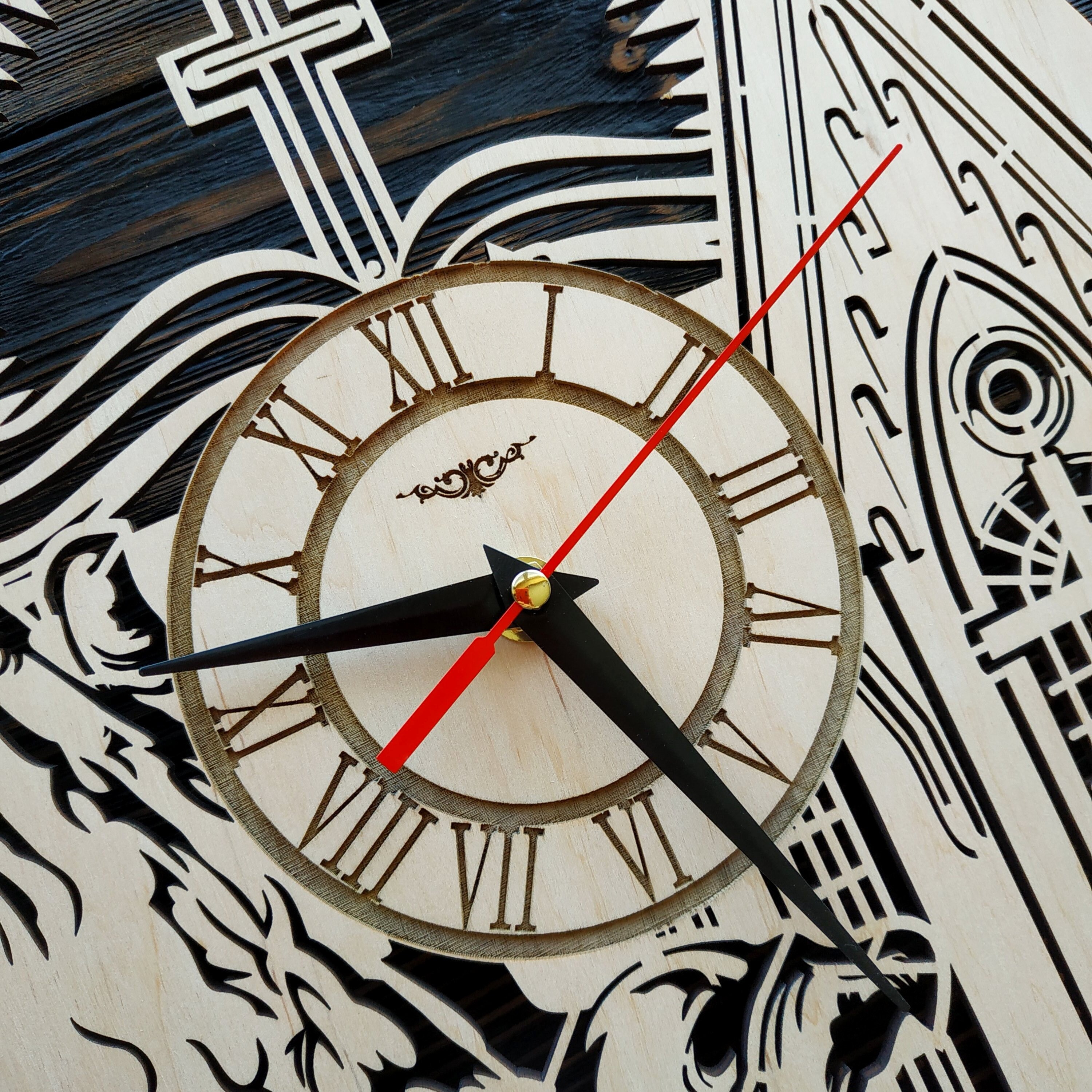 Jesus Christ Battery Operated Wood Clock Religious Wall Home Decor ...