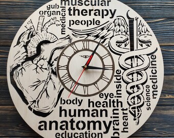 Anatomy Wall Clock - Etsy