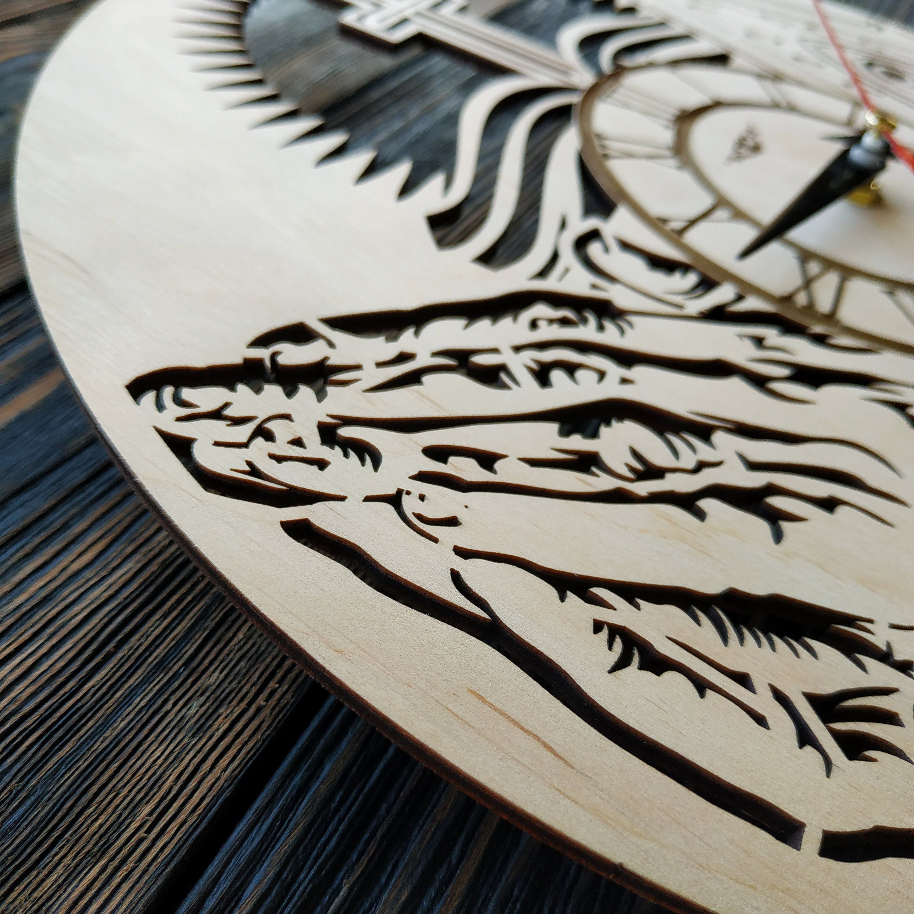 Jesus Christ Battery Operated Wood Clock Religious Wall Home Decor ...