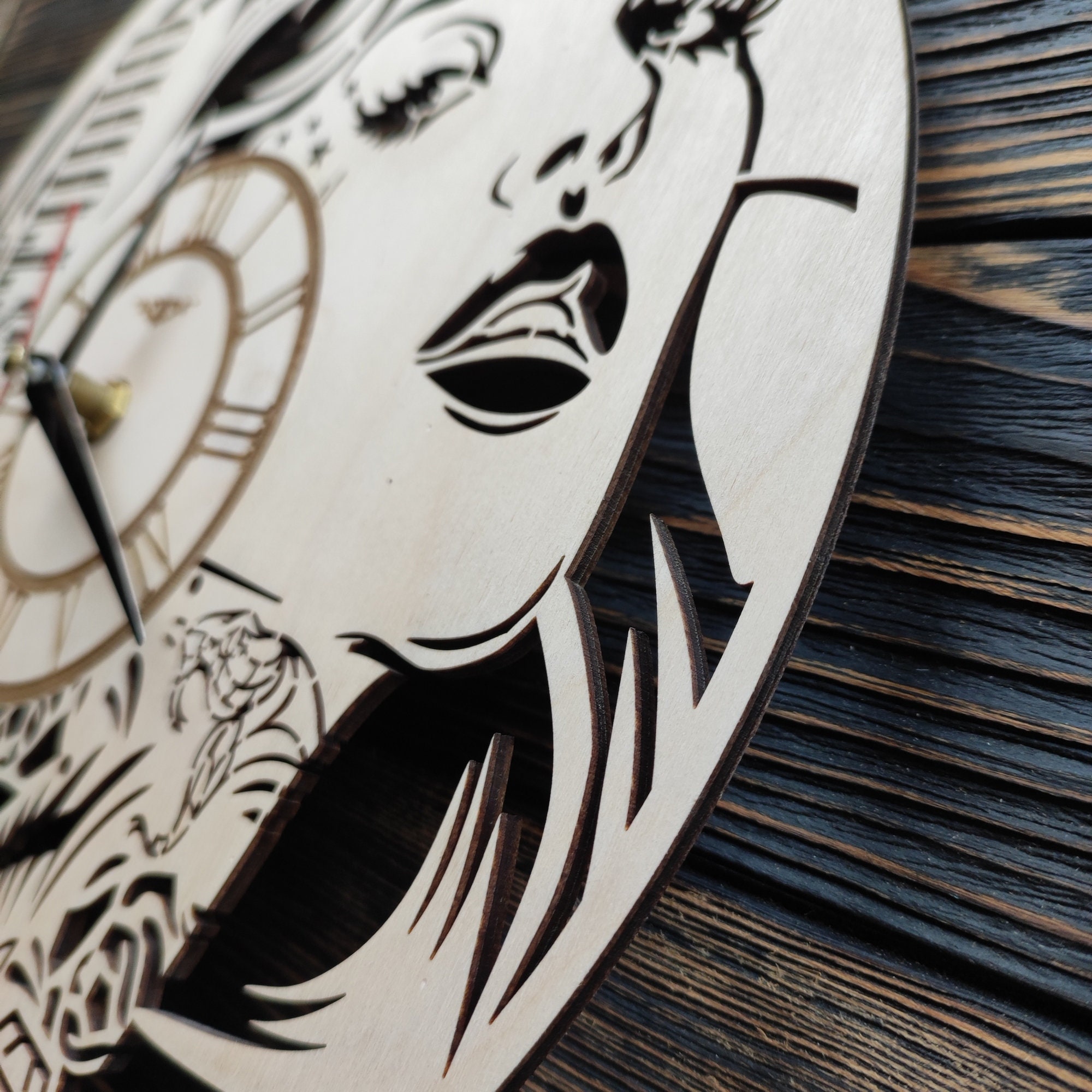 Large Tattoo Studio Wall Clock 12 16 18 Inch Battery Operated Best Tattoo Master Gift for Him ...