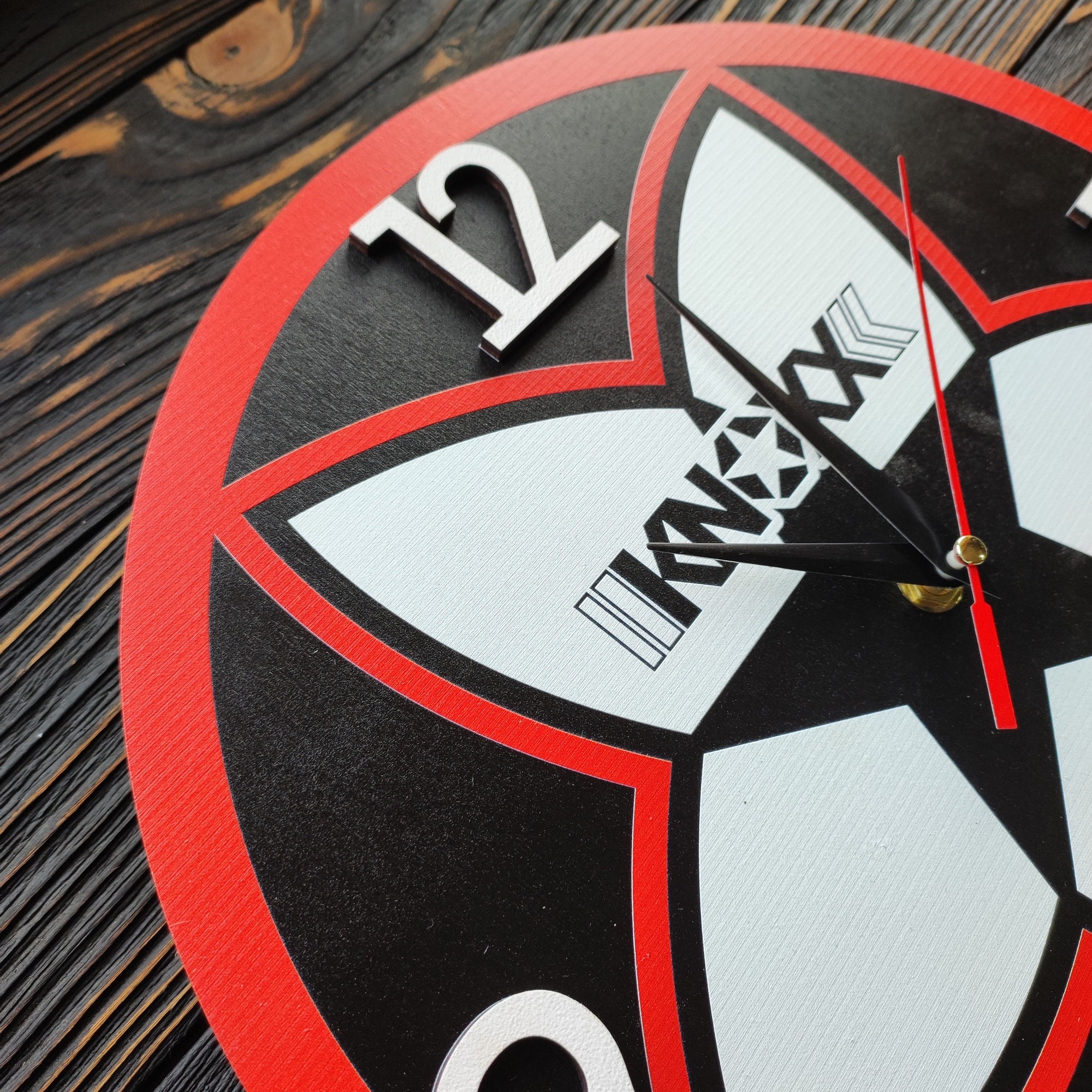 Personalized Wall Clock With Your Logo Unique Wood Clock for Office ...