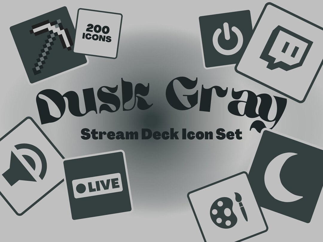 Dusk Gray - 200 Stream Deck Icons | Minimalistic, Aesthetic, Streaming ...