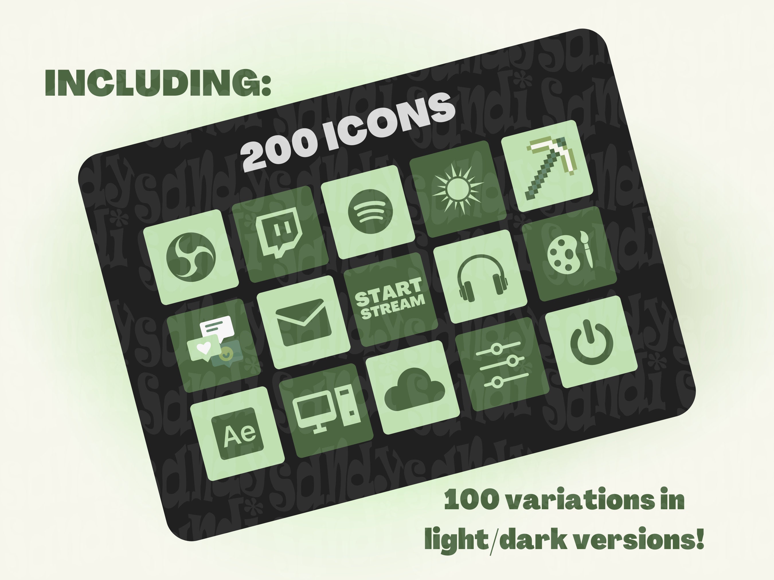 Simple Sage Green - 200 Stream Deck Icons | Minimalistic, Aesthetic ...