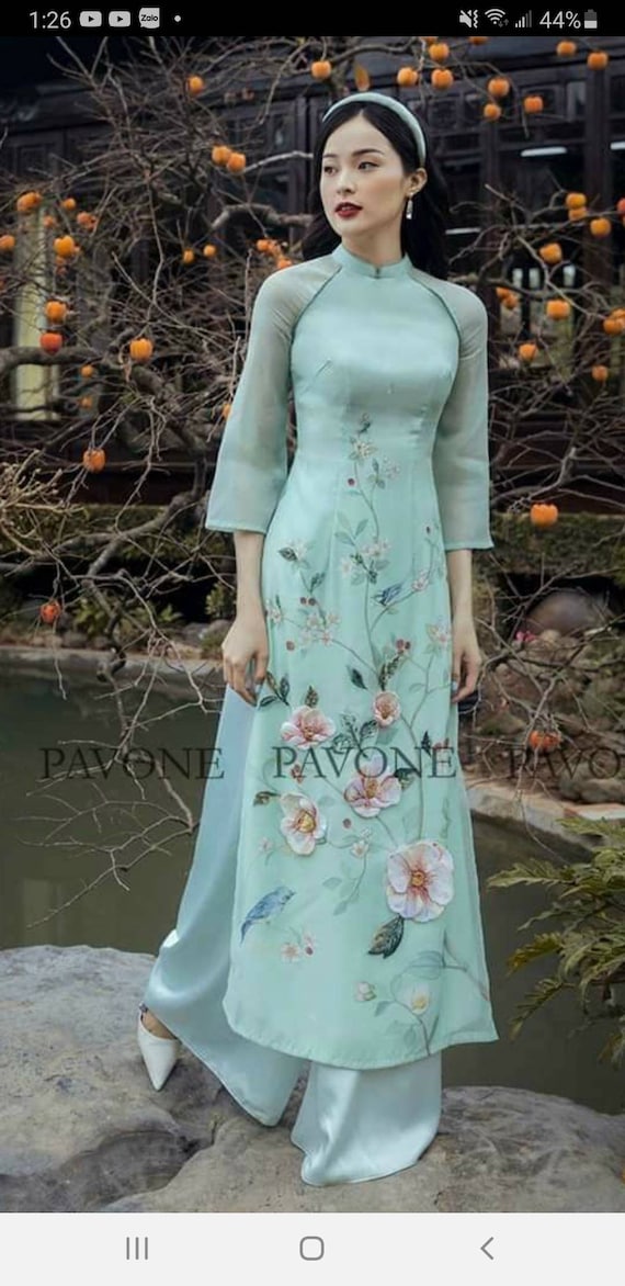 Vietnamese Dress Ao Dai Long Dress 4 Layers Design Modern Etsy