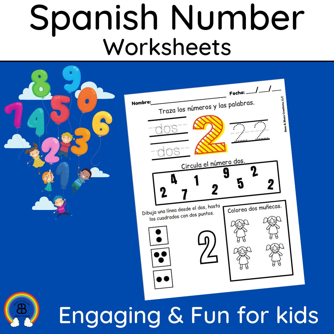 Spanish Number Worksheets, Spanish Activities, Spanish Download ...