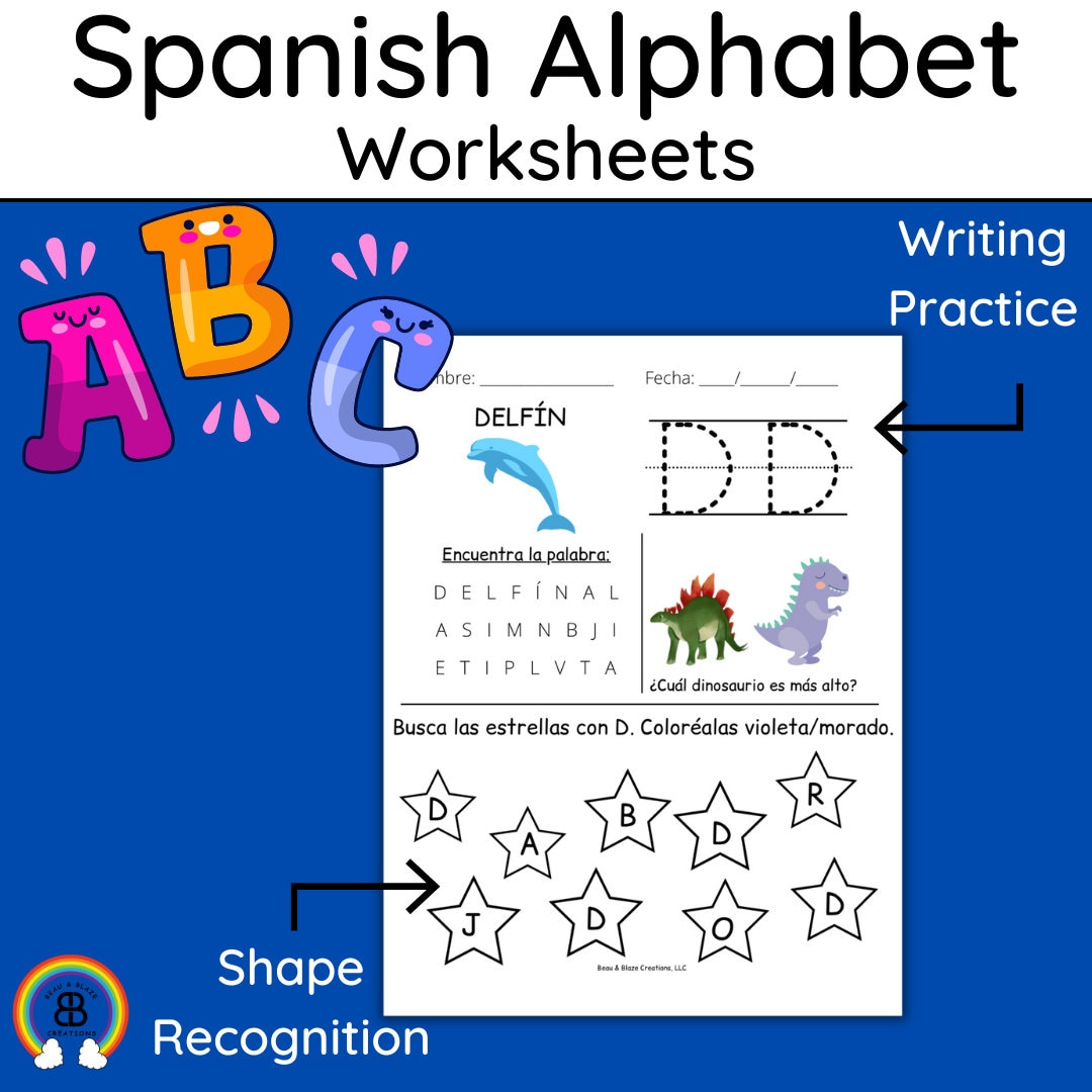 Alphabet Activities - Spanish Activity Pages - Kindergarten Printables ...