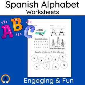 Alphabet Activities - Spanish Activity Pages - Kindergarten Printables ...
