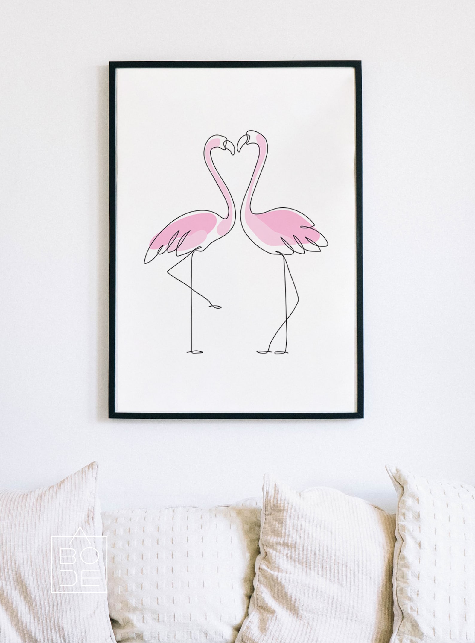 Flamingo One Line Drawing, Flamingo Line Art Printable, Digital ...