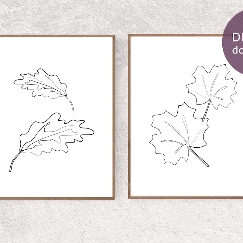 Maple Leaf Line Art - Etsy