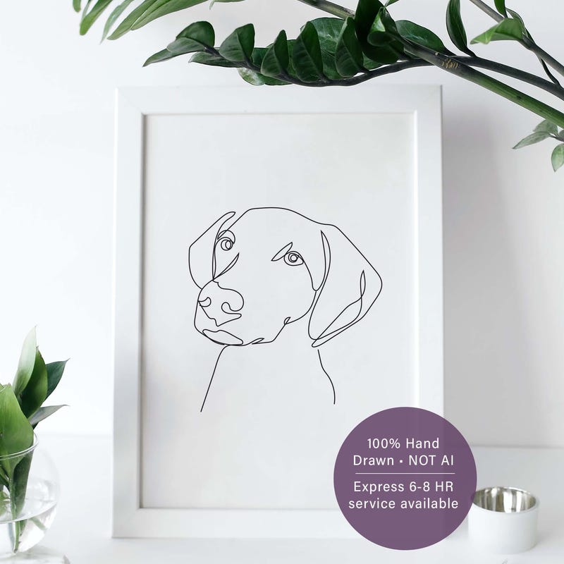 Pet Line Drawing - Etsy