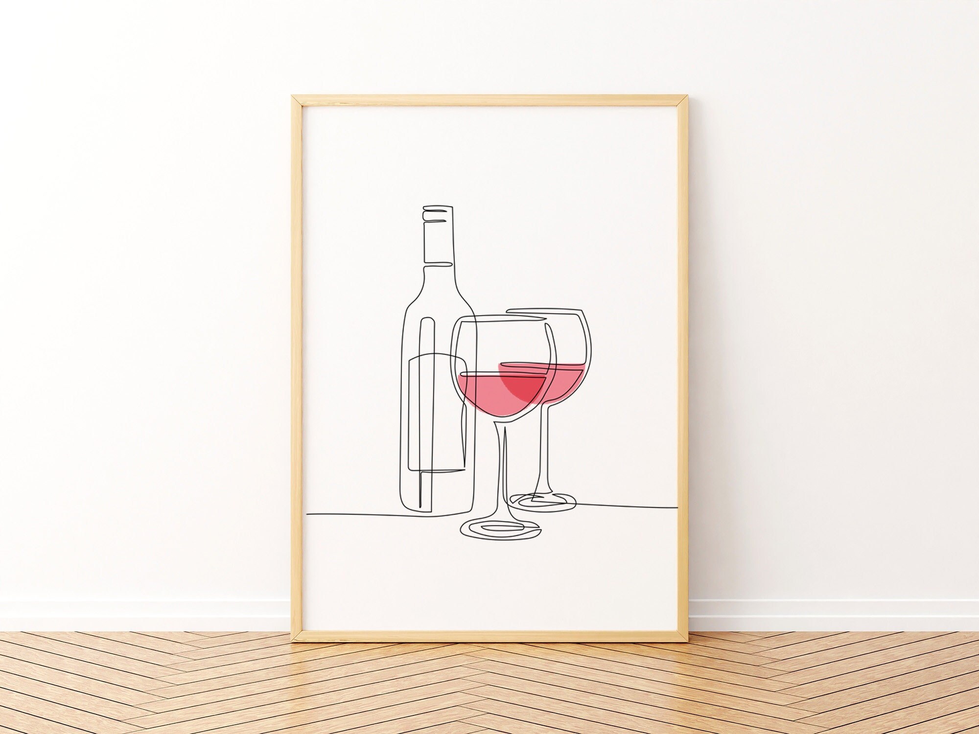 Red Wine Bottle Drawing