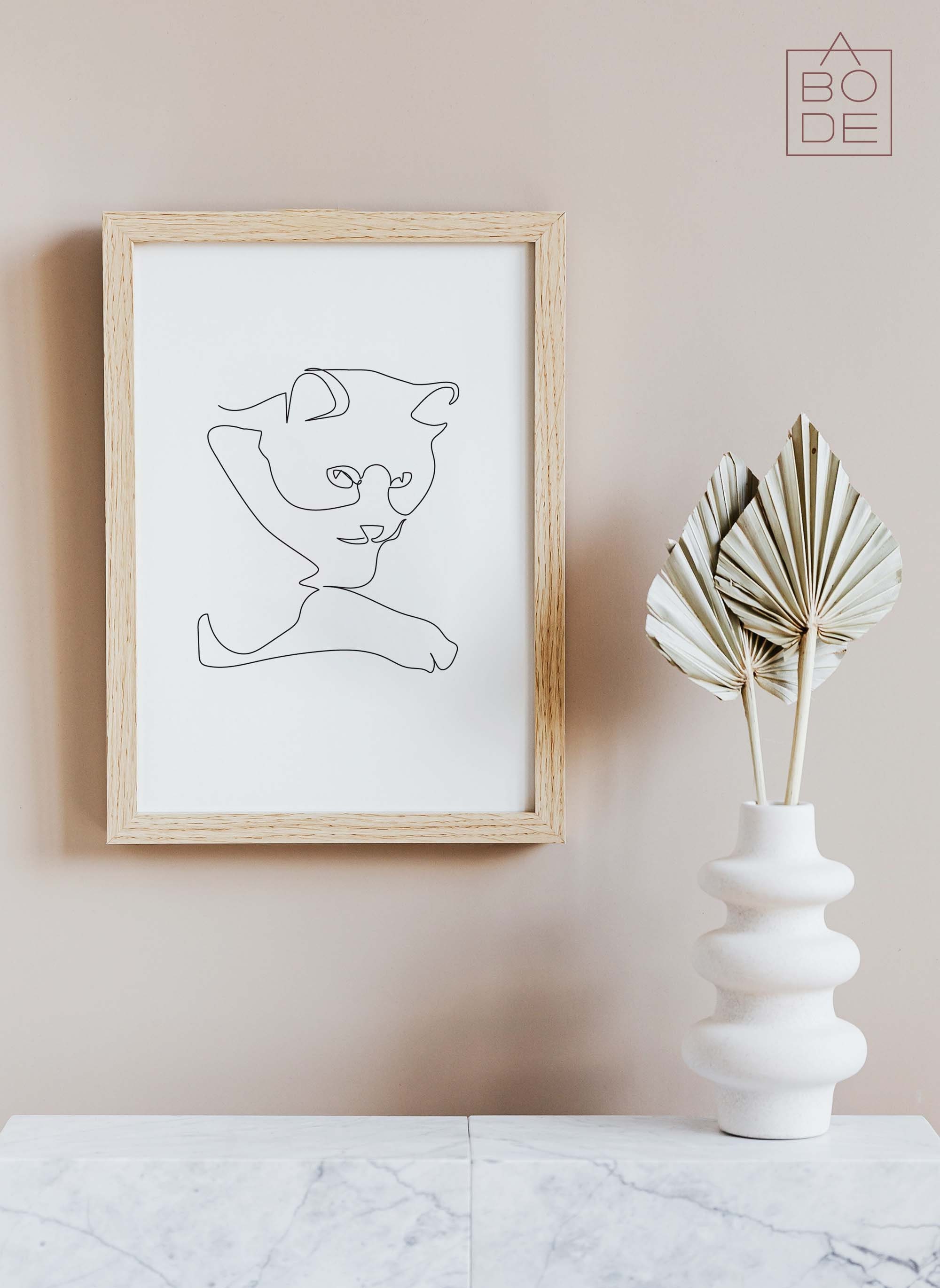 Line Art Pet Portrait Digital Custom Dog Line Art Pet - Etsy