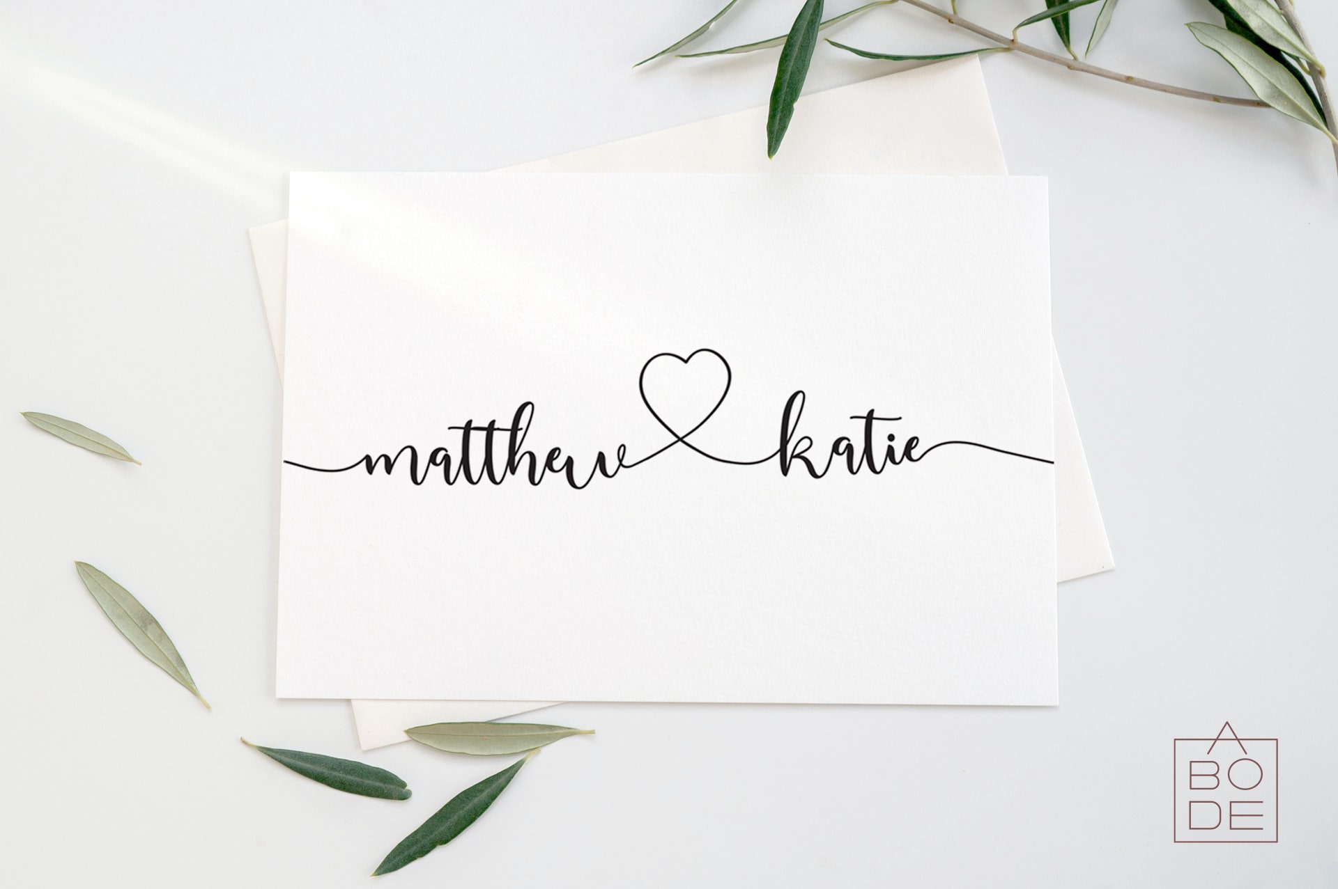 Couple Names With Heart Custom Printable, Digital Download ...