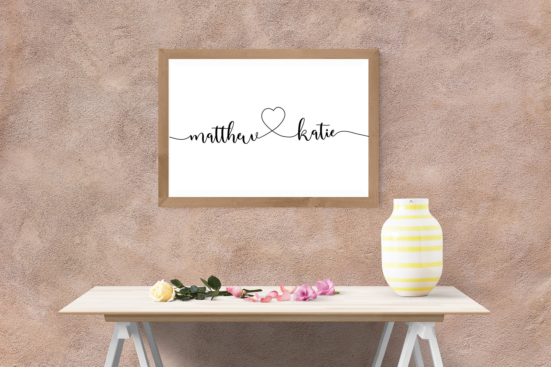 Couple Names With Heart Custom Printable, Digital Download ...