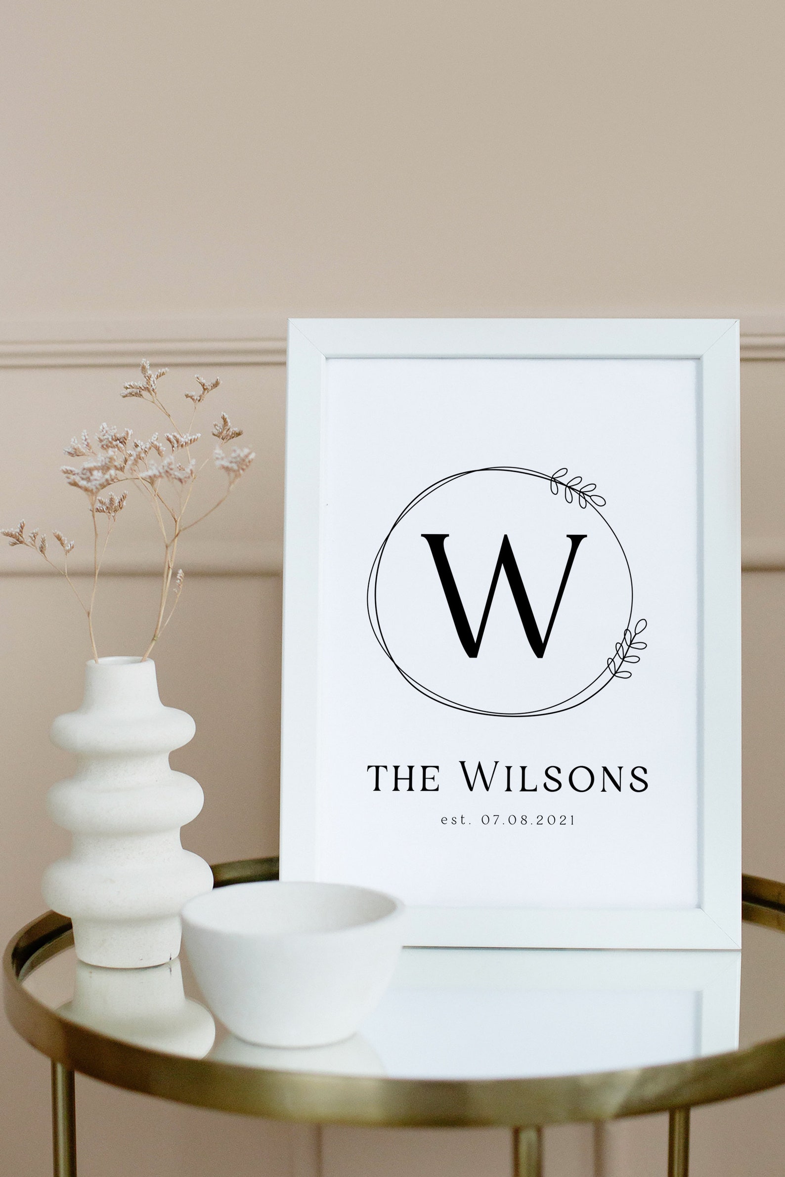 Family Name Print Printable Family Name Sign Monogram Family - Etsy