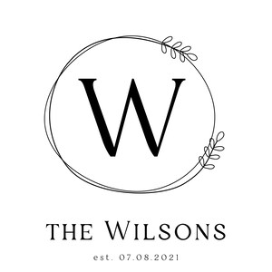 Family Name Print, Printable Family Name Sign, Monogram Family Name ...