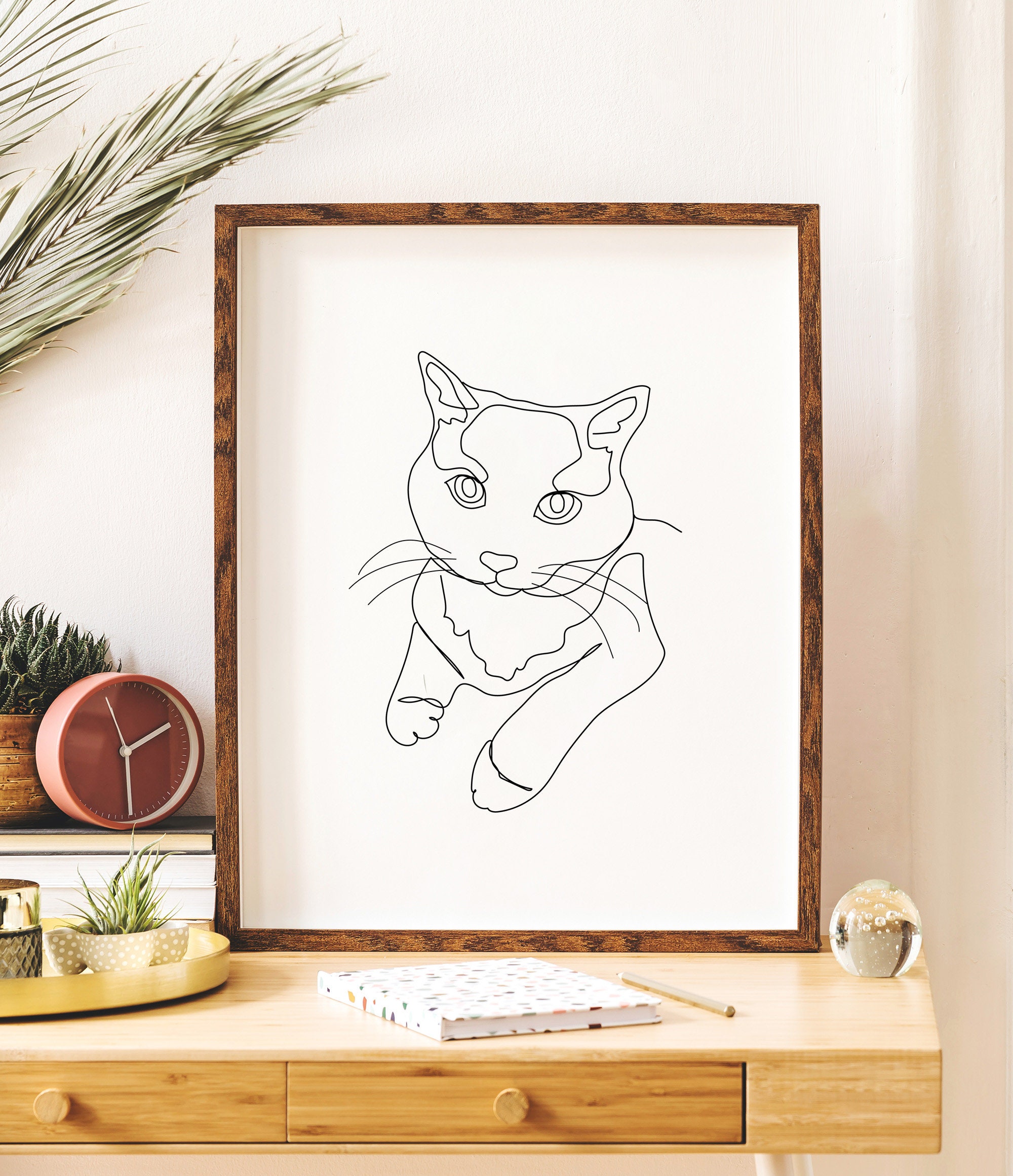 Pet Portrait Line Drawing, Custom Line Art, Digital File, Pet Line ...