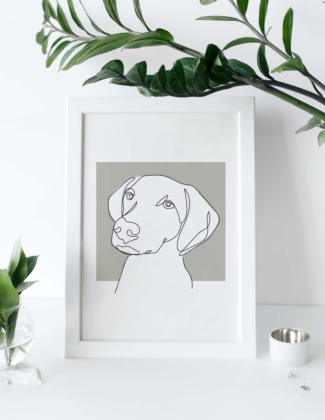 Pet Portrait Line Drawing, Custom Line Art, Digital File, Pet Line ...