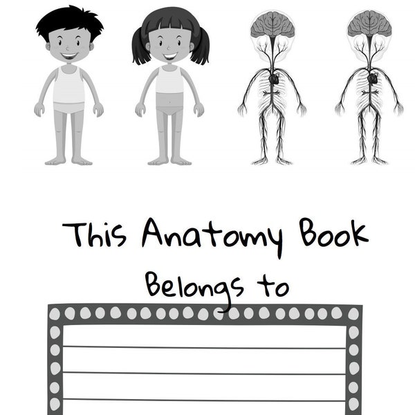 Digital Human Anatomy Coloring Page - Etsy