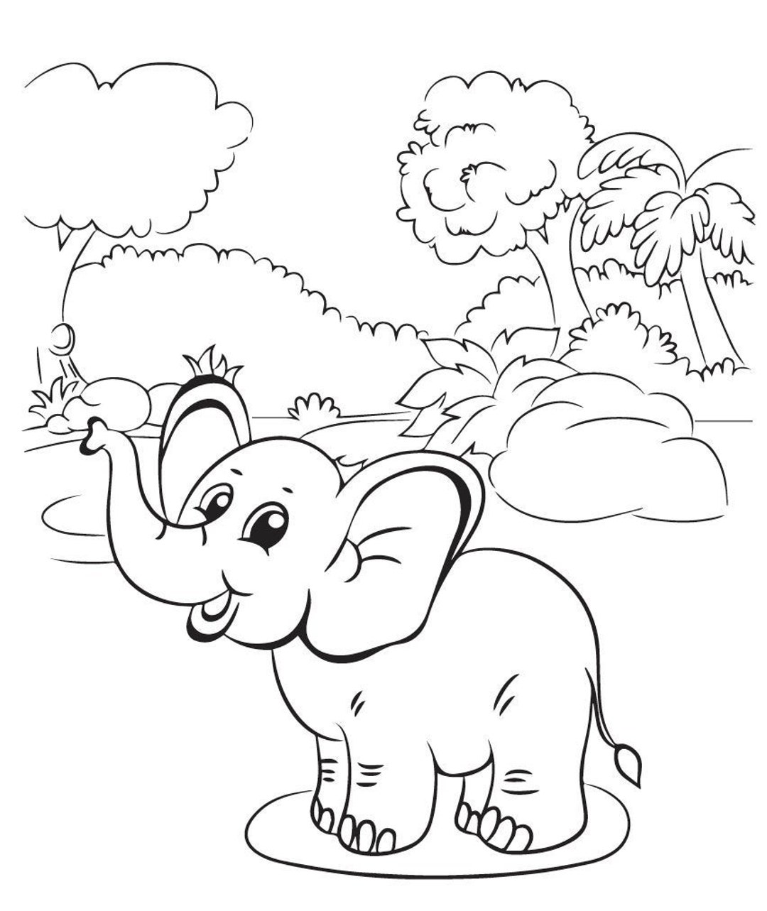 Elephant Colouring Book 20 Pages of Fun for Boys, Girls, Teens, Kids ...